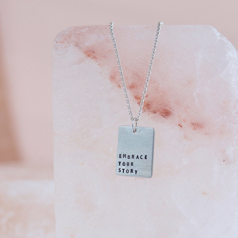 Personalized Rectangle Bar Necklace Everlong Necklace - Etsy