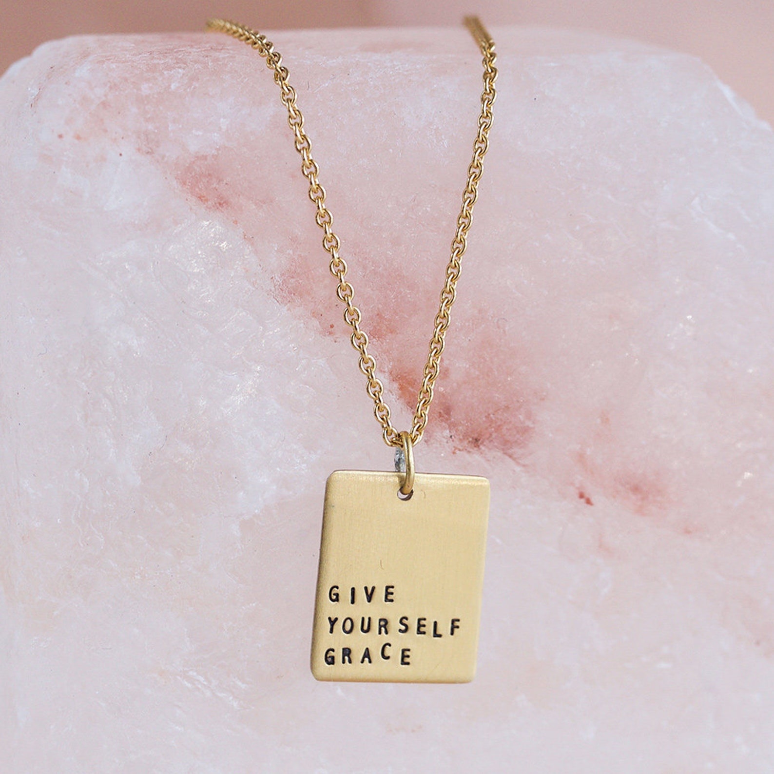 Personalized Rectangle Bar Necklace Everlong Necklace - Etsy
