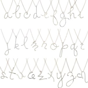 Initial Necklace Handwritten | Delicate Letter Necklace | Handmade ...
