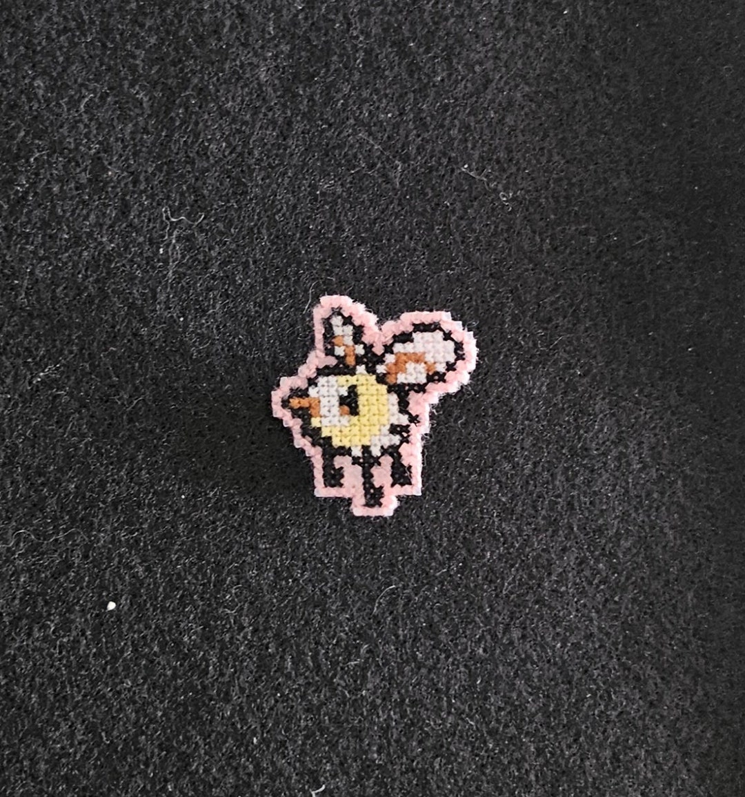 Cutiefly Completed Cross Stitch Pokemon Pin/charm/keychain/earrings, 8 ...