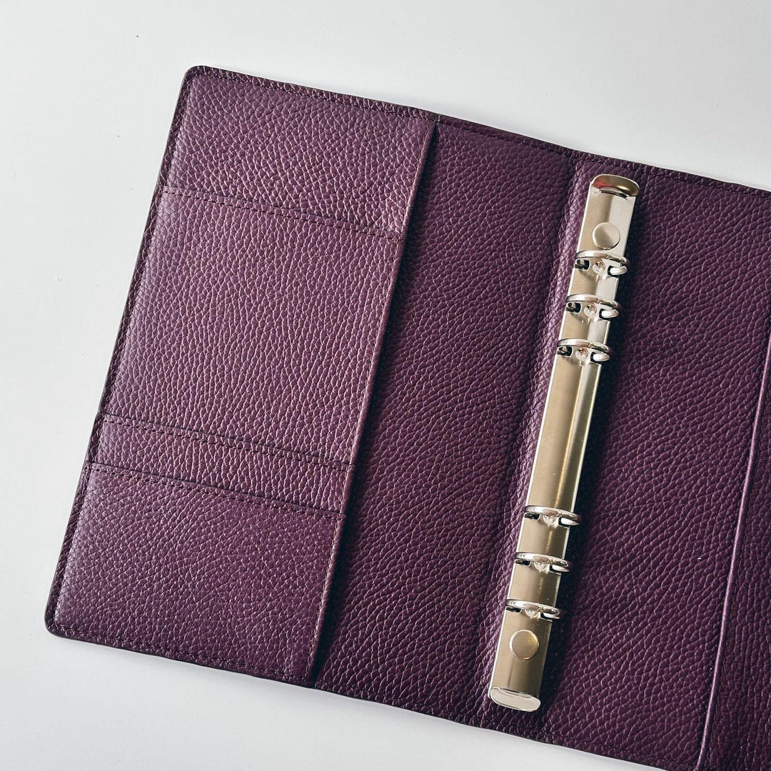 Leather Cover Planner, A5 Leather Binder, Ring Binder Notebook, Planner ...