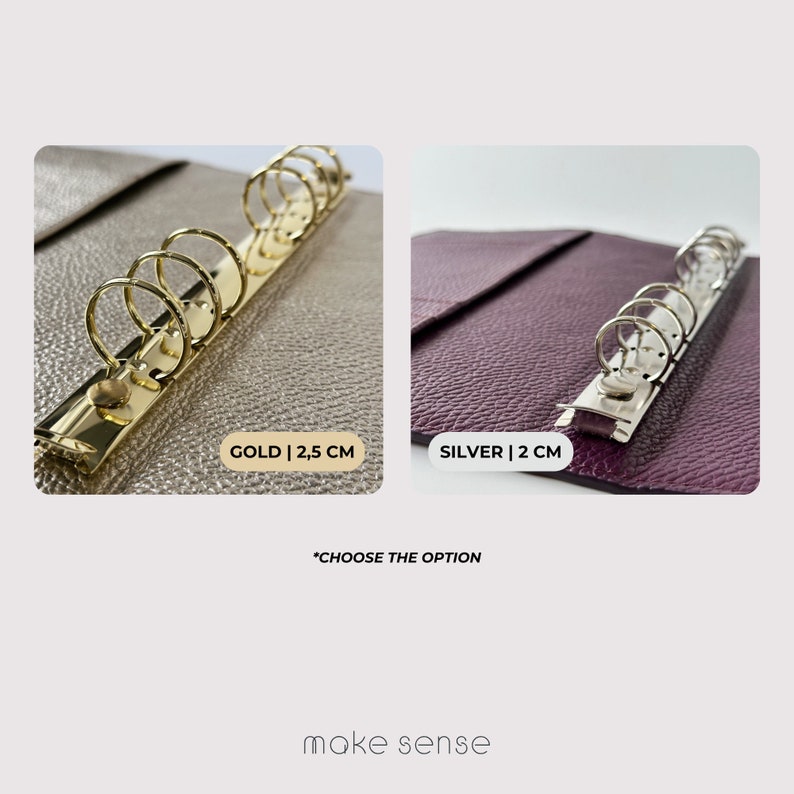 Violet Leather A5 Planner Binder, Custom Binder Cover, Planner Clip ...