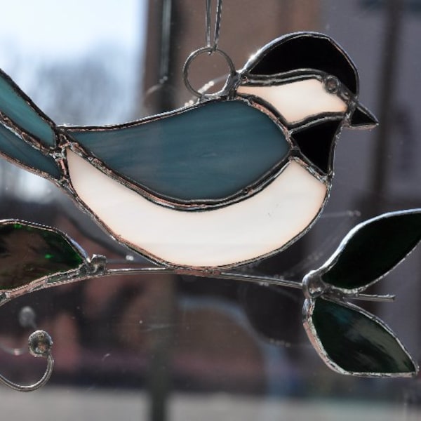 Stained Glass Chickadee - Etsy