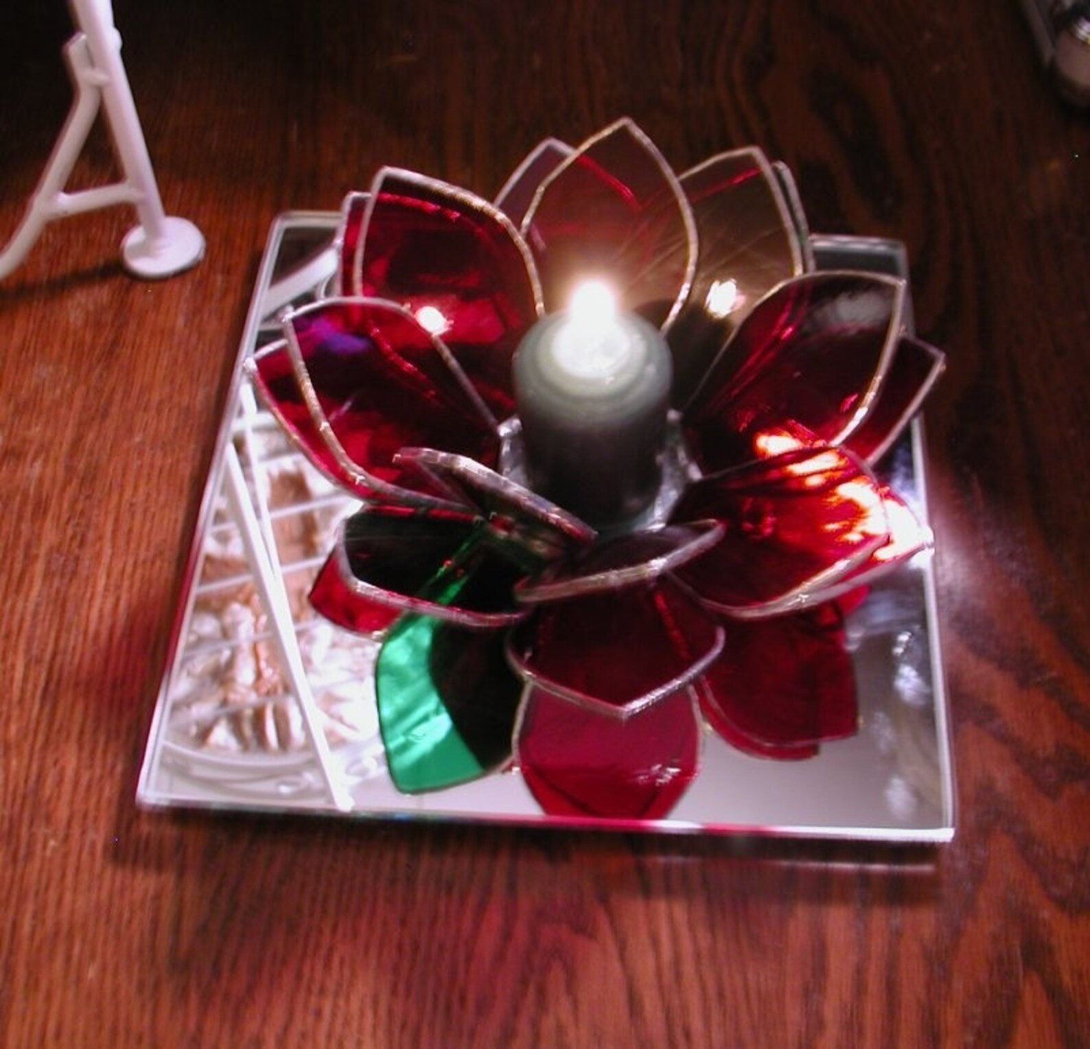 Red Lotus Flower Tea Light - Etsy