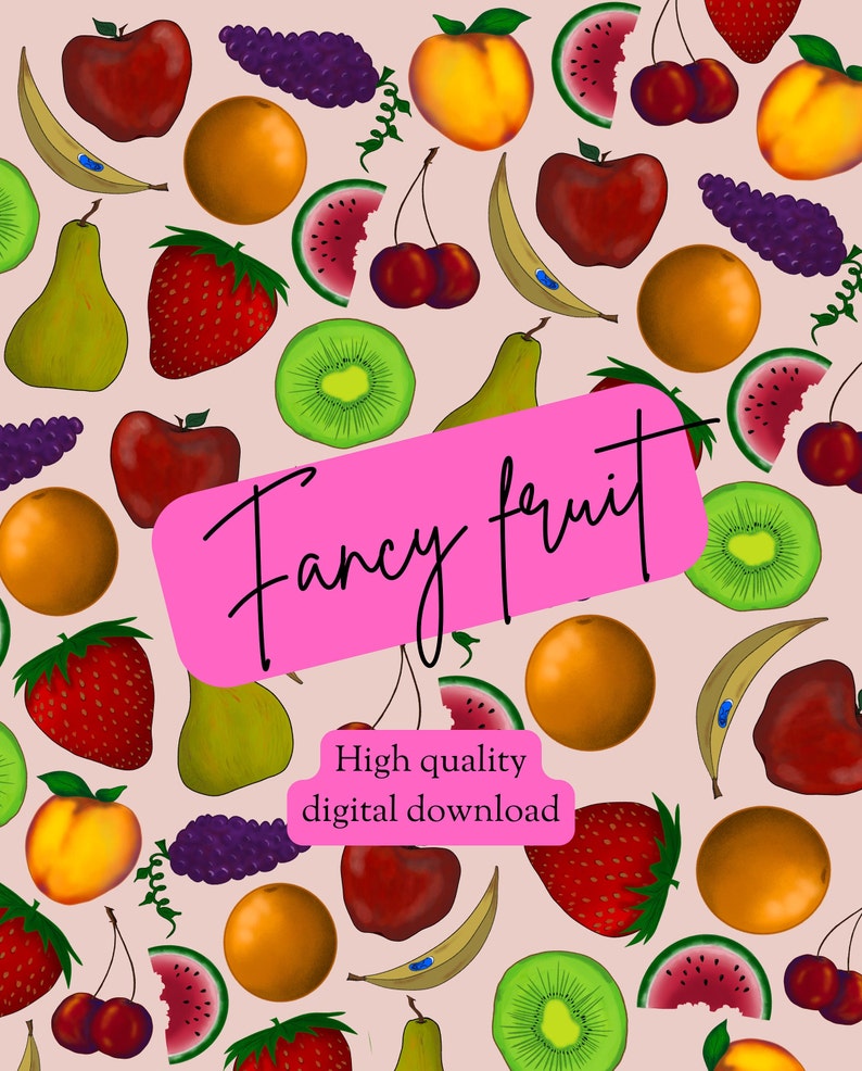 Fancy Fruits - Digital Download - Etsy
