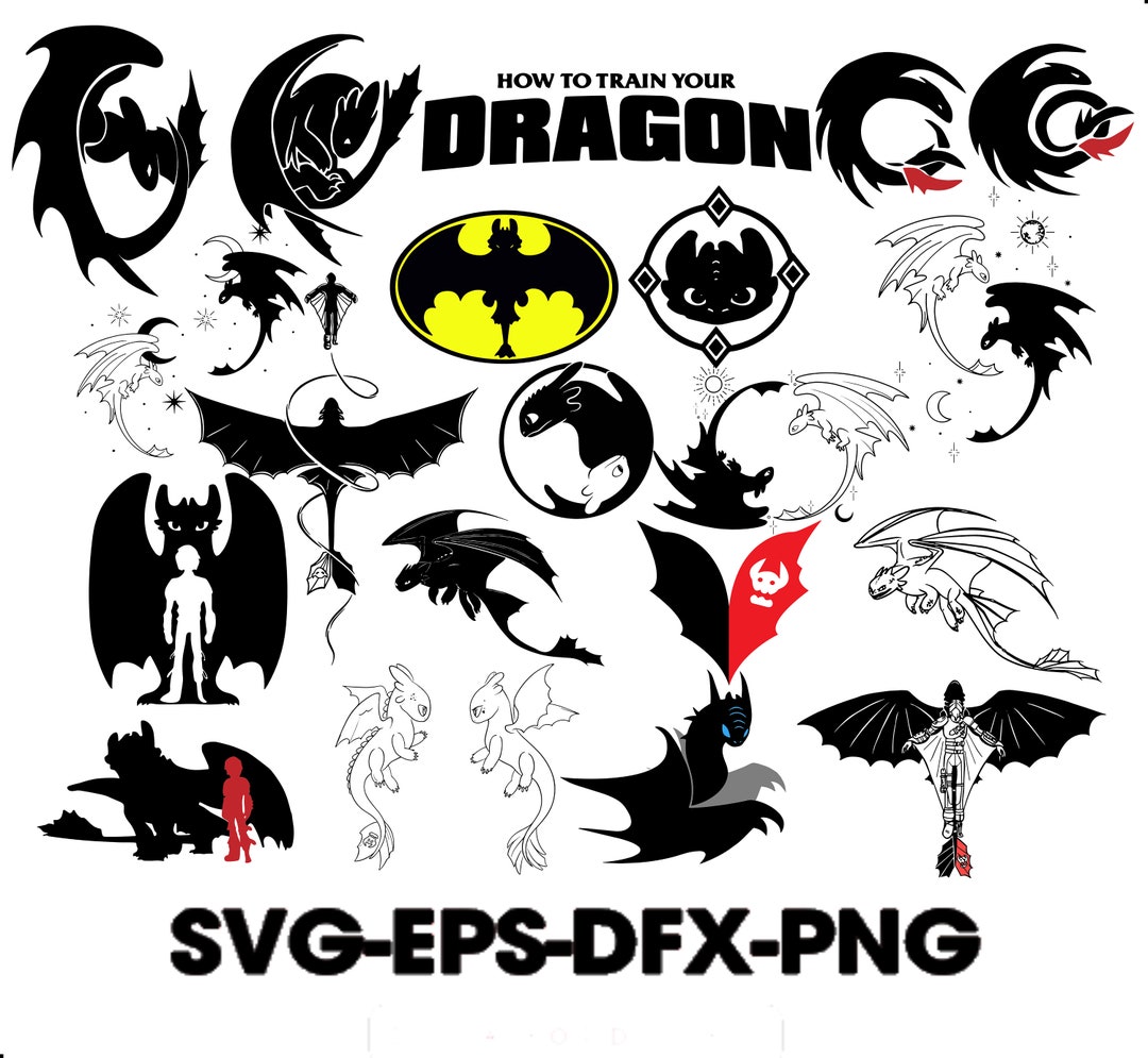 How to Train Your Dragon Svg Toothless Svg Dragon Svg Silhouette ...