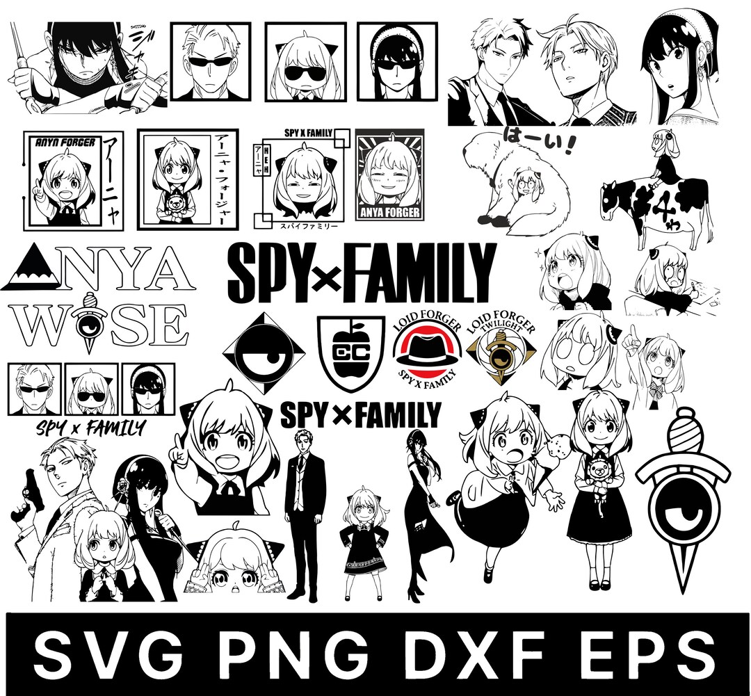 Anime Bundle SVG Digital Download | Japanese SVG | | Anime Silhouette ...