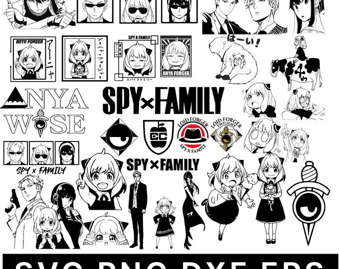 60 Diseños / Anime Bundle SVG Digital Download / SVG japonés ...