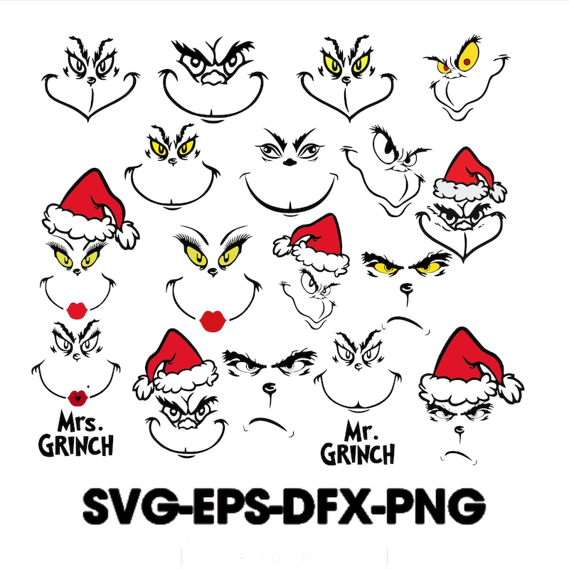 Grinch Face - Etsy