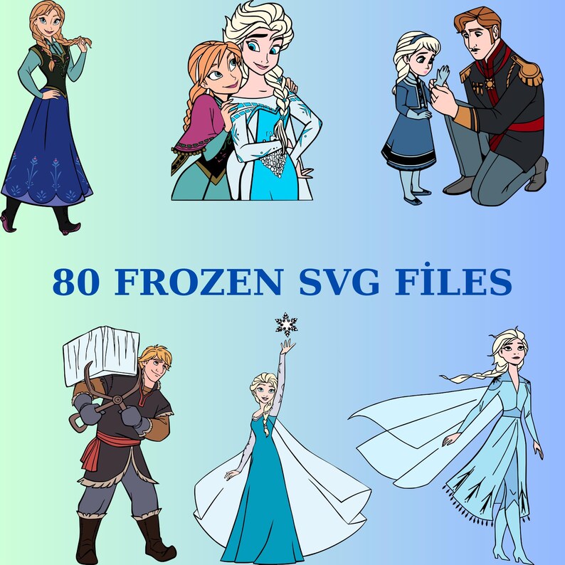 Frozen Clipart, Frozen SVG PNG, Frozen Paper, Elsa Anna Olaf PNG Svg ...