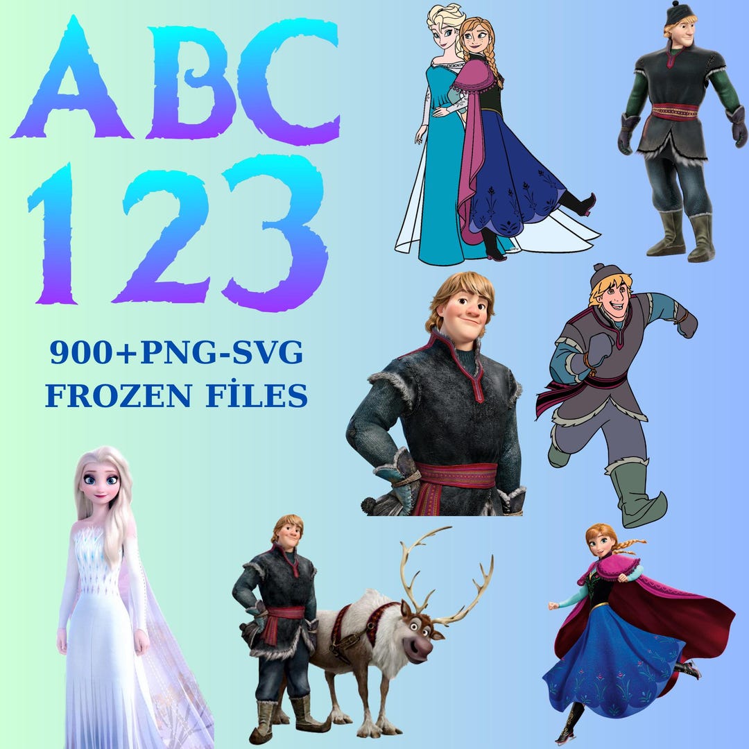 Frozen Clipart, Frozen SVG PNG, Frozen Paper, Elsa Anna Olaf PNG Svg ...