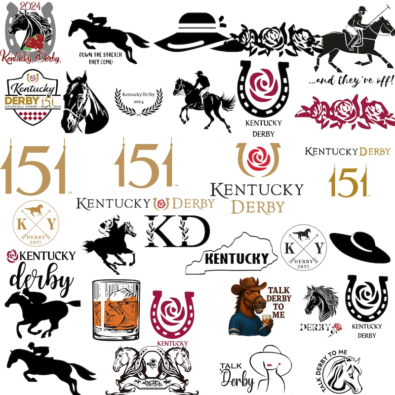 Kentucky Derby Clipart - Etsy