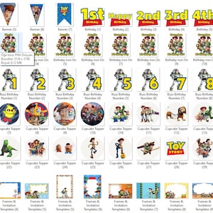 1200 PNG + 350 SVG |toy Story Clipart Bundle, Alphabet & Numbers ...