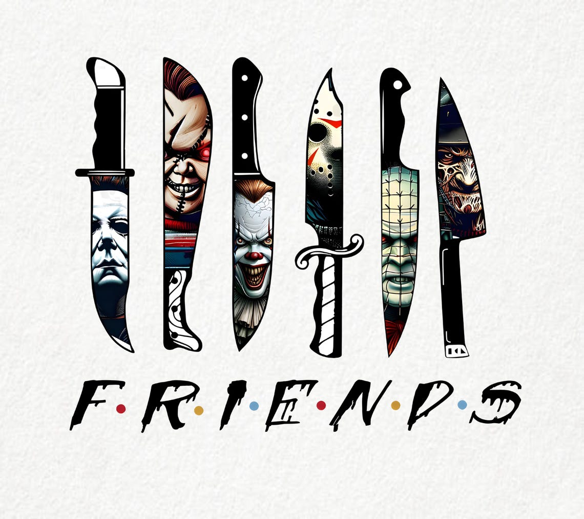 Halloween Svg, Thug Life Horror Movie Png, Friends Horror Characters ...