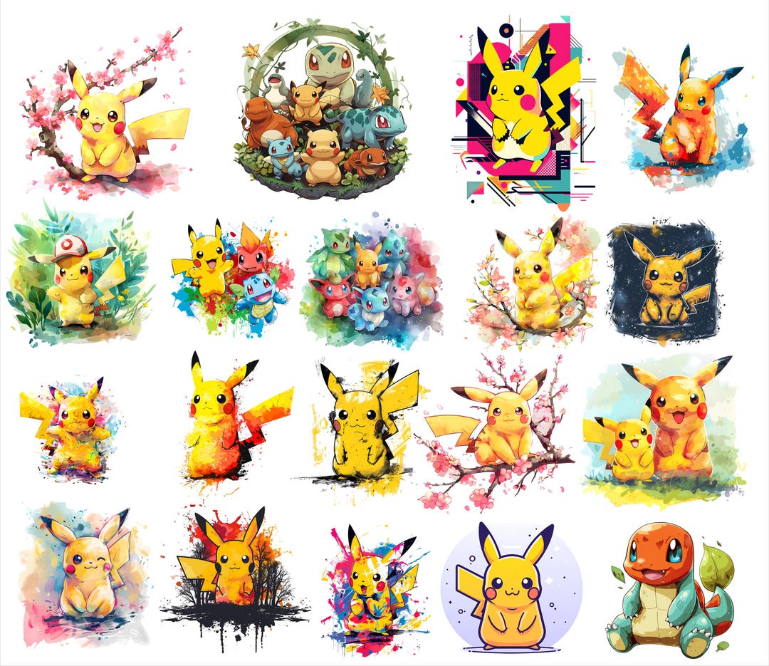 Pokémon PNG Bundle | Cartoon PNG Collection | Pikachu Art, Pocket ...