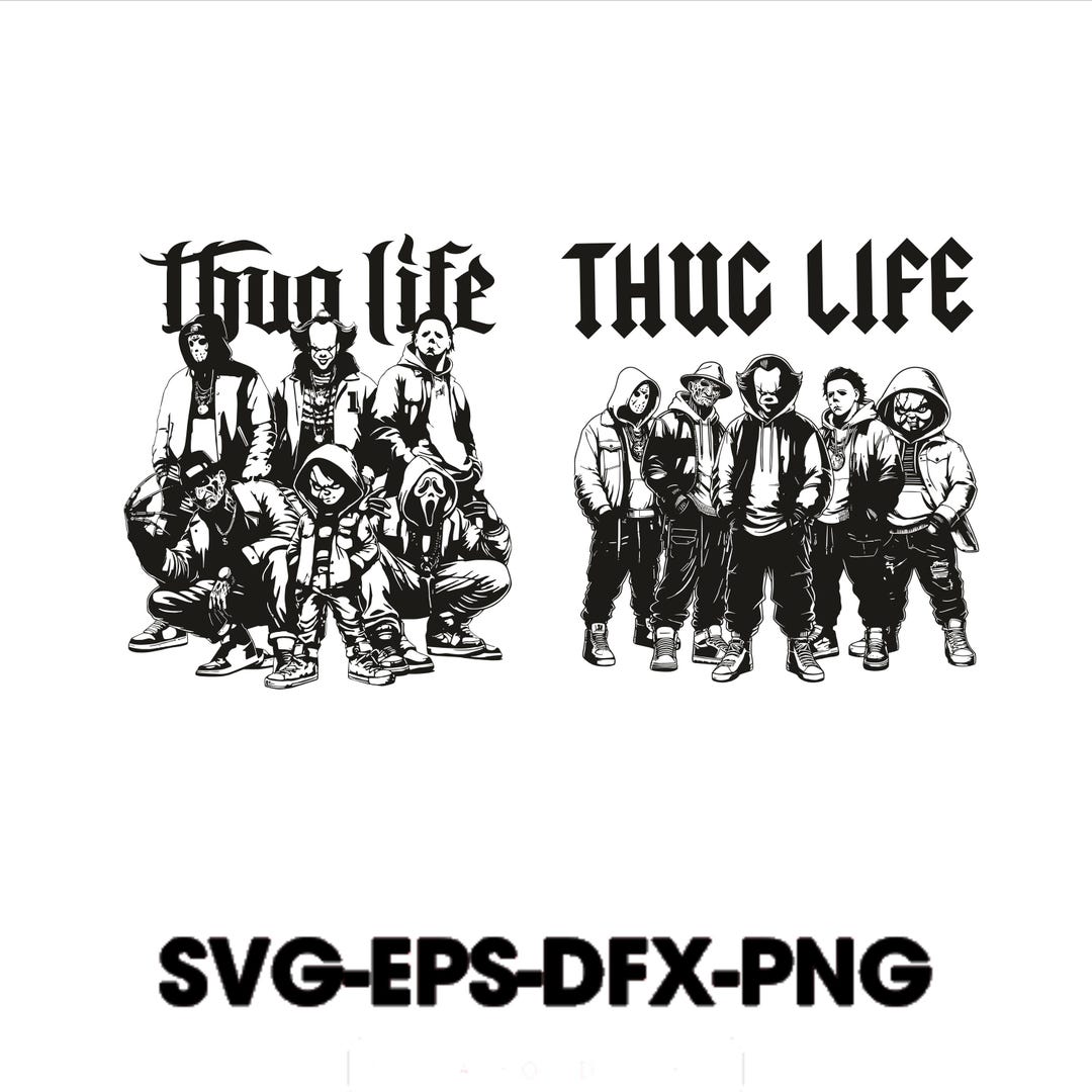 Halloween Svg, Thug Life Horror Movie Png, Friends Horror Characters ...