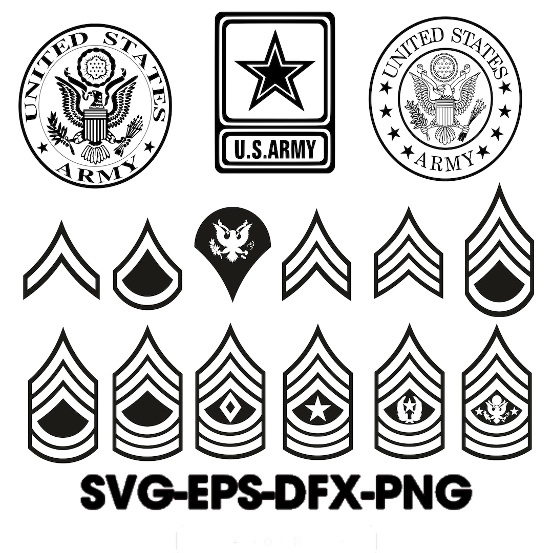 US Army Military Logos Svg Bundle, for Cricut, Laser Cut, Silhouette ...