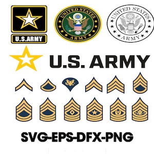 Us Army Enlisted Ranks Svg, Army Ranks Svg, Enlisted Ranks Svg, Us ...
