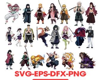 Demon Slayer Bundle - Kimetsu No Yaiba - Design - PNG - SVG - Digital ...