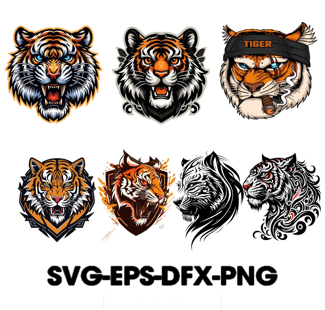 Tiger Mascot Svg, Tiger Head Svg, Tiger Svg, Tiger Clipart, Tiger Head ...