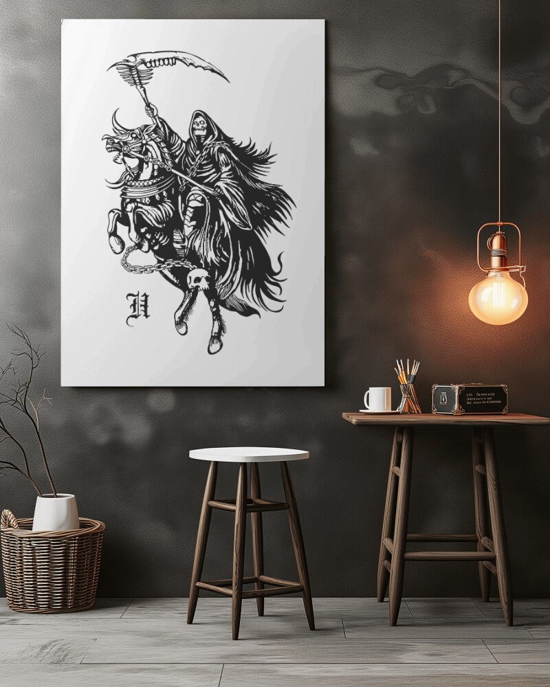 Grim Reaper Skeleton Files, Skull SVG Files Bundle, King Skull Beard ...