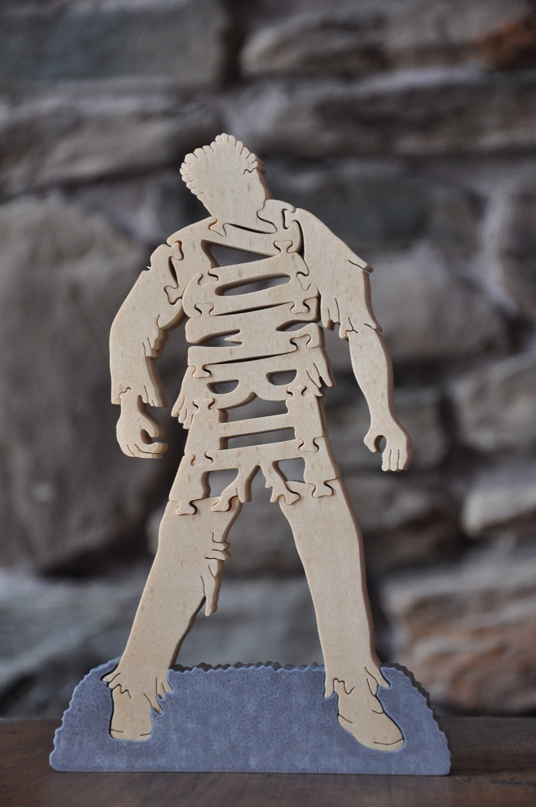 NEW Scary Zombie Puzzle Wooden Toy Hand Cut Figurine Art - Etsy