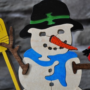 Snowman Winter Snow Puzzle Frosty Toy Christmas Holiday Decoration ...