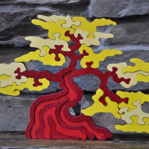 Beautiful Natural Shade Tree Summer Puzzle Color Choice Toy - Etsy