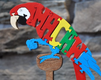 Cockatiel Bird Animal Puzzle Wooden Toy Hand Cut Figurine Art - Etsy