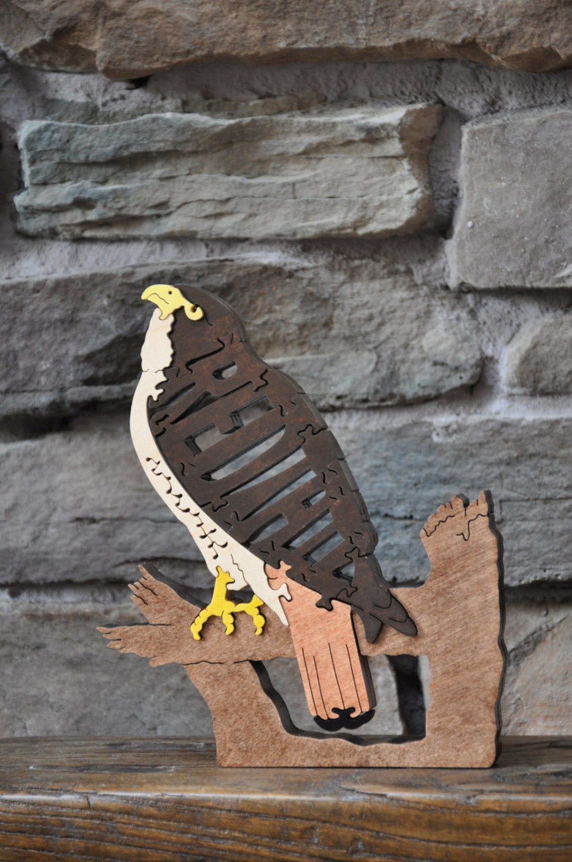 Red Tail Hawk Bird of Prey Puzzle Wooden Toy Hand Cut Figurine - Etsy