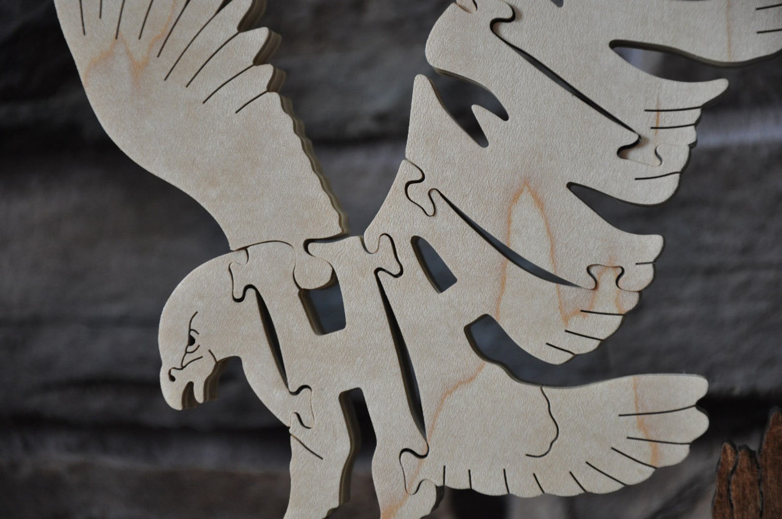 Hawk Bird of Prey Puzzle Wooden Toy Hand Cut Nature Art Figurine - Etsy