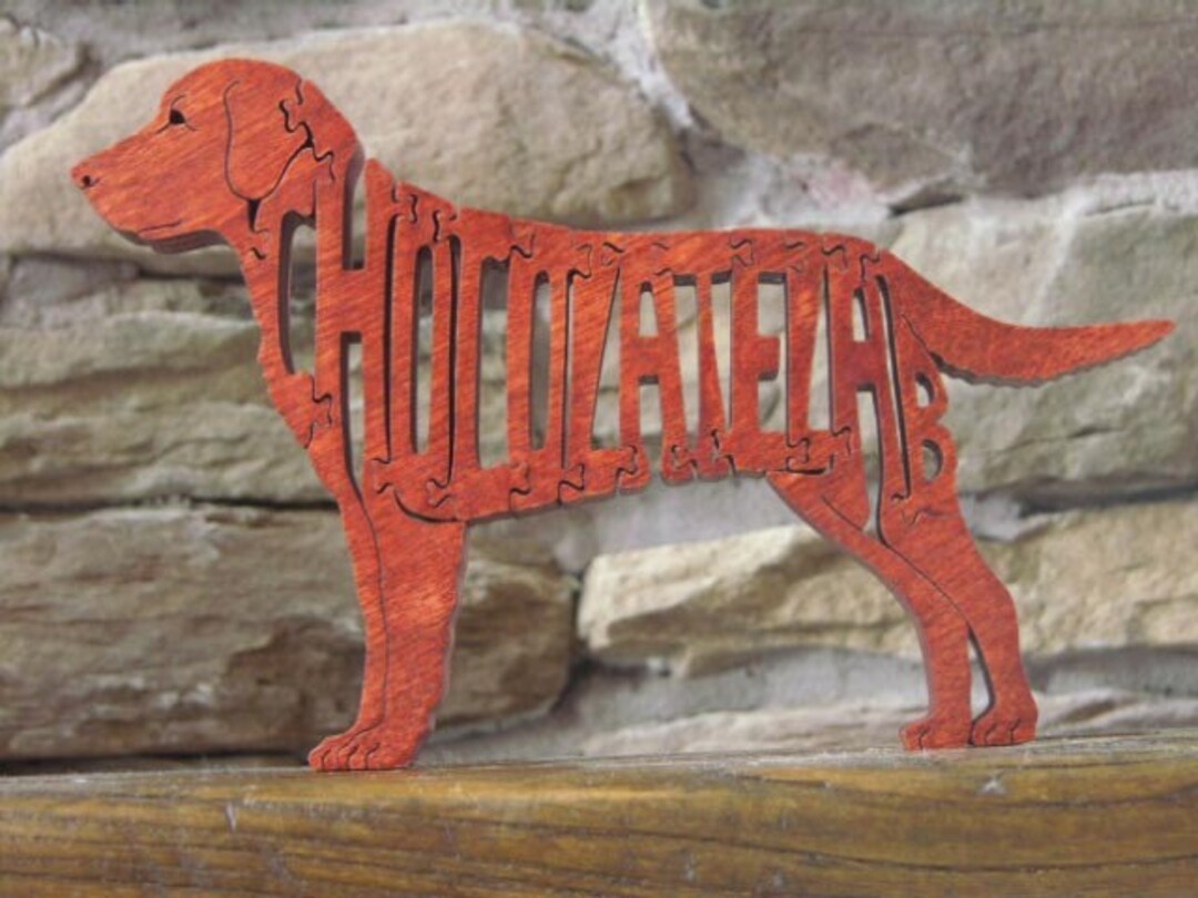Chocolate Lab Labrador Dog Puzzle Wooden Toy Hand Cut Figurine Art - Etsy