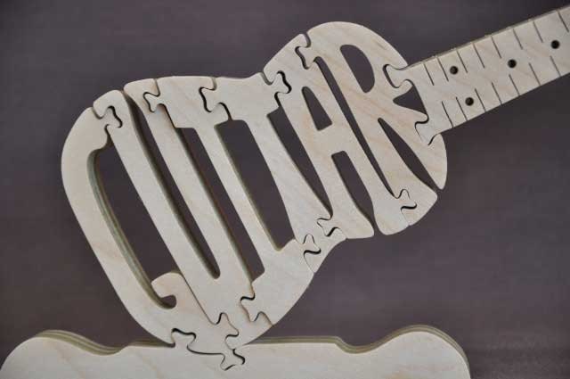 Guitar Electric or Acoustic Choice Instrument Puzzle Wooden - Etsy UK