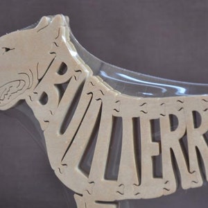 Bull Terrier Dog Puzzle Wooden Toy Hand Cut Figurine Art - Etsy