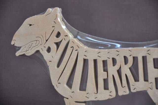 Bull Terrier Dog Puzzle Wooden Toy Hand Cut Figurine Art - Etsy