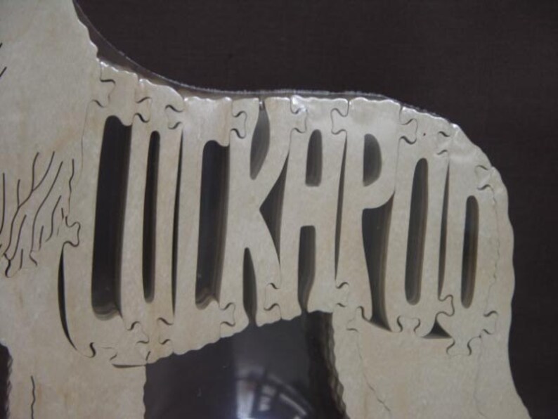 Cockapoo Dog Puzzle Wooden Toy Hand Cut Figurine Art - Etsy