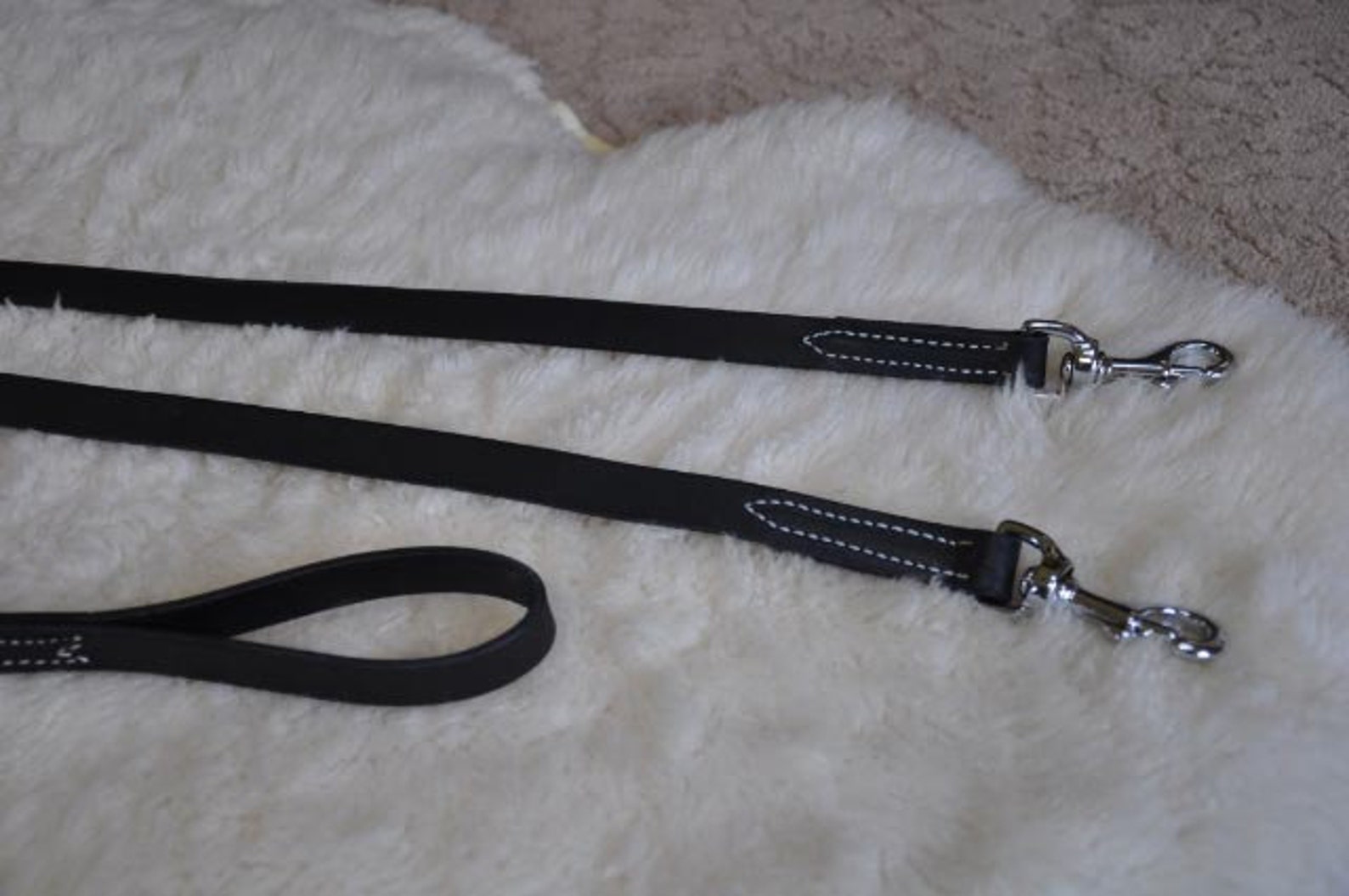 Custom Made 4 by 3/4 Leather Dog Two Way Split Lead Choice of Colors - Etsy