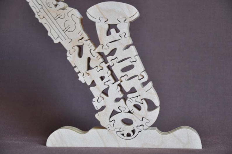 Saxophone Jazz Music Instrument Tenor or Alto Puzzle Wooden - Etsy