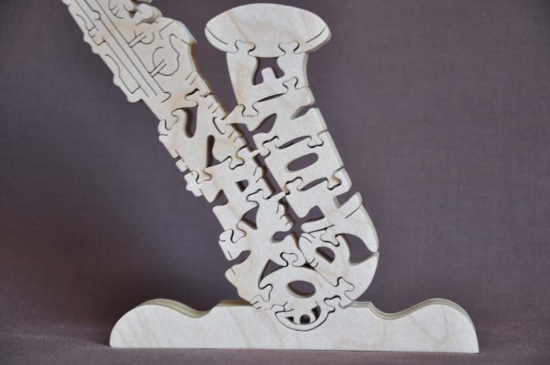 Saxophone Jazz Music Instrument Tenor or Alto Puzzle Wooden - Etsy
