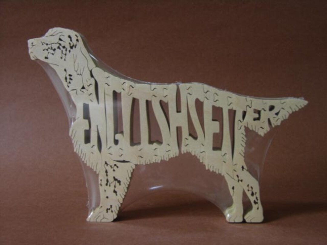 English Setter Dog Puzzle Wooden Toy Hand Cut With Scroll Saw - Etsy