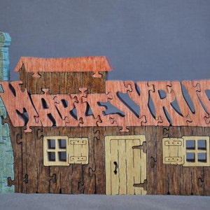 Maple Syrup Sugar Shack Log Cabin Wooden Toy Puzzle Hand Cut - Etsy