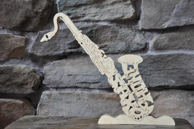 Saxophone Jazz Music Instrument Tenor or Alto Puzzle Wooden - Etsy