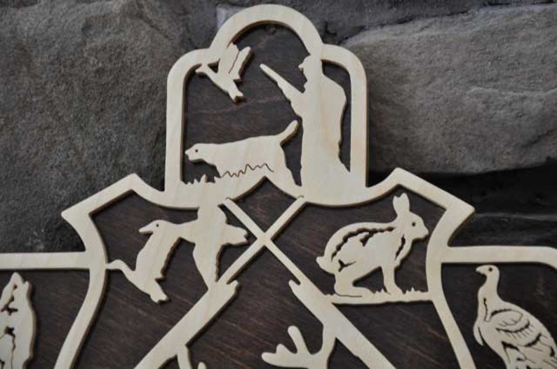 Hunter's Hunting Gun Cross Scrolled Wooden Cross Wall | Etsy