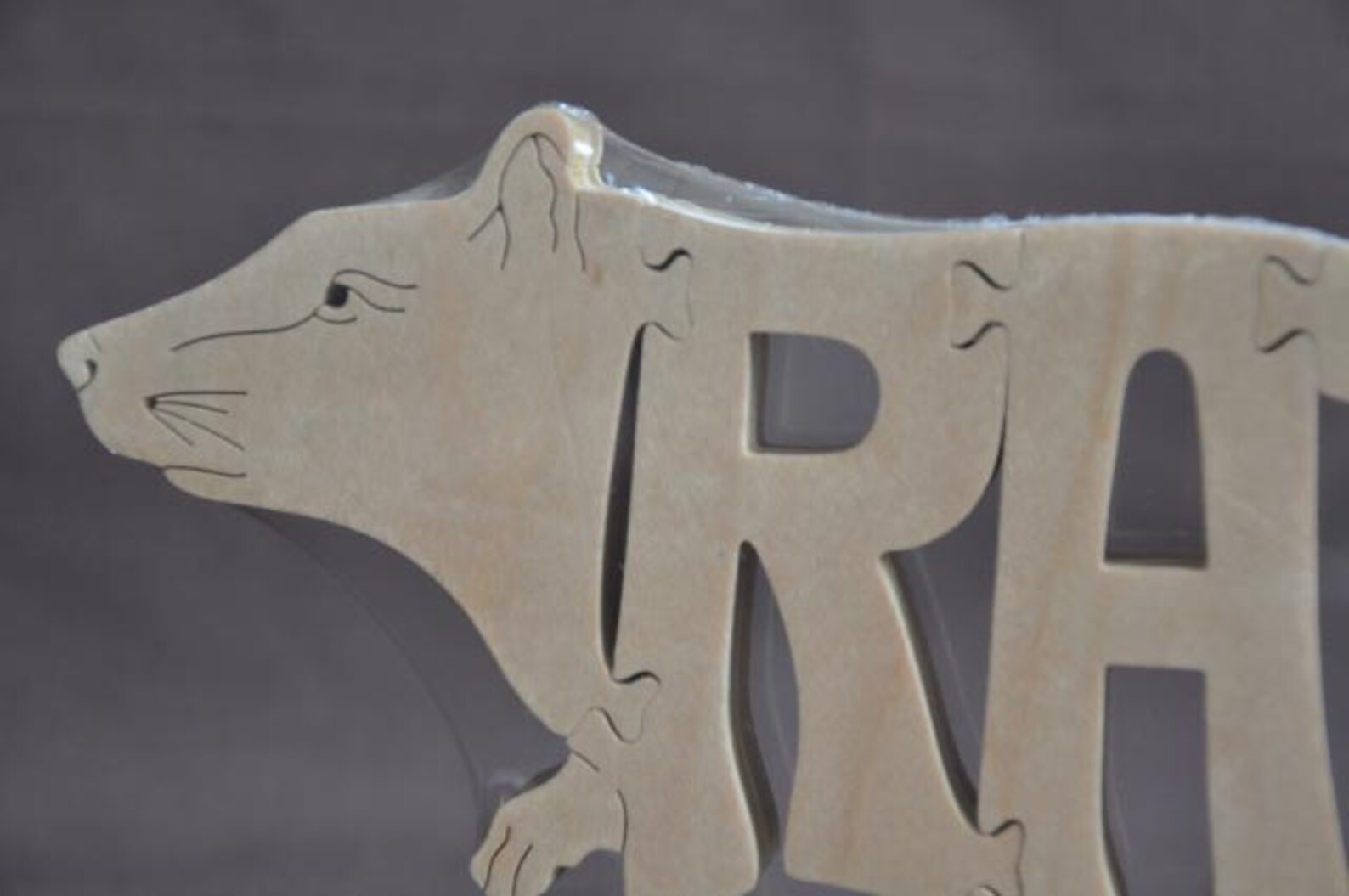 Rat Rodent Puzzle Wooden Toy Hand Cut With Scroll Saw Figurine - Etsy
