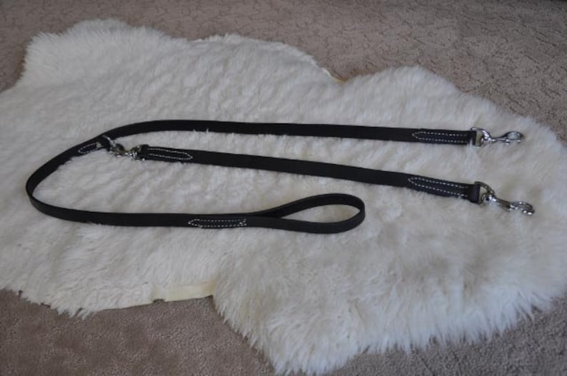 Custom Made 4 by 3/4 Leather Dog Two Way Split Lead Choice of | Etsy