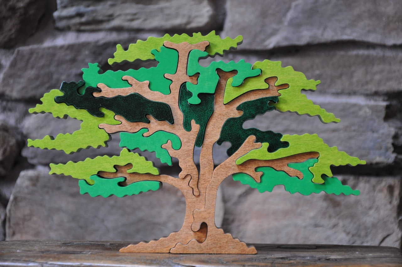 Beautiful Natural Shade Tree Summer Puzzle Color Choice Toy - Etsy