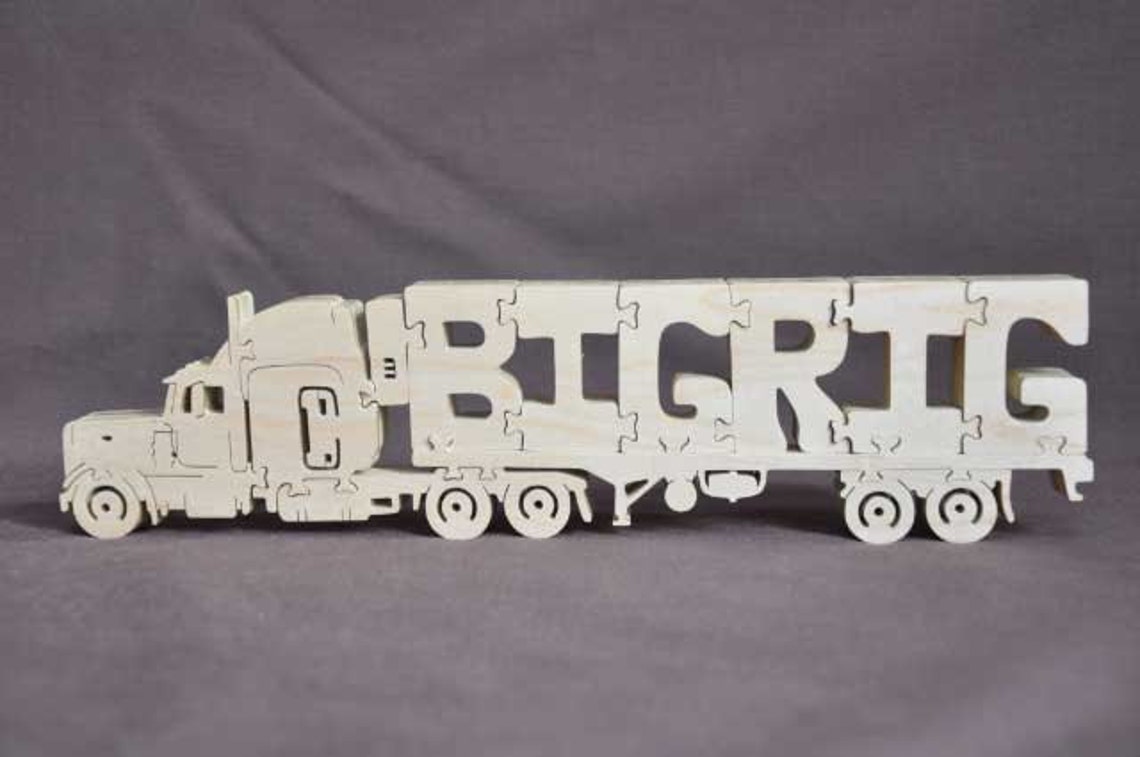 Semi Truck Driver Big Rig Conventional Trucking Puzzle Wooden - Etsy