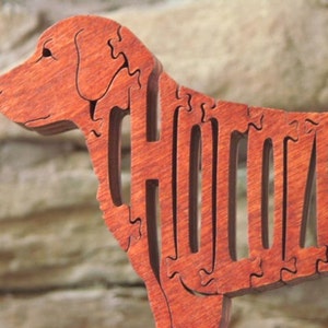 Chocolate Lab Labrador Dog Puzzle Wooden Toy Hand Cut Figurine - Etsy