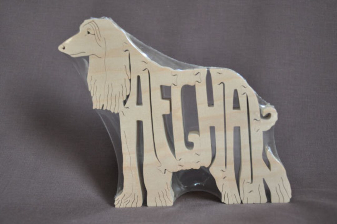 SALE Afghan Dog Puzzle Wooden Toy Hand Cut With Scroll Saw - Etsy
