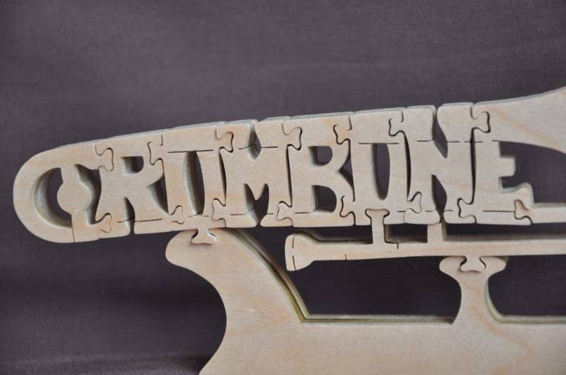 Trombone Band Instrument Puzzle Wooden Toy Hand Cut with | Etsy